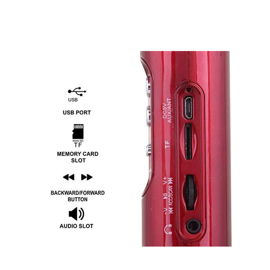 Premium Quality Handheld Wireless Microphone Mike With Audio Recording ...